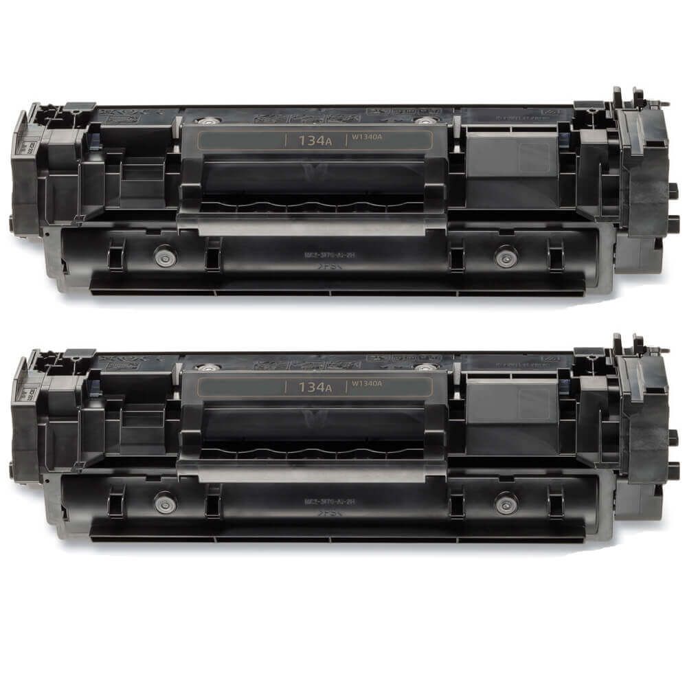 Replacement HP 134A Black Toner Cartridges - W1340A - 2-Pack ...