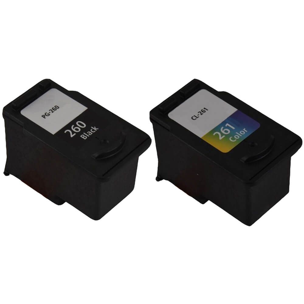 Replacement Canon 260 261 Ink Cartridges 2-Pack: 1 PG-260 Black & 1 CL ...